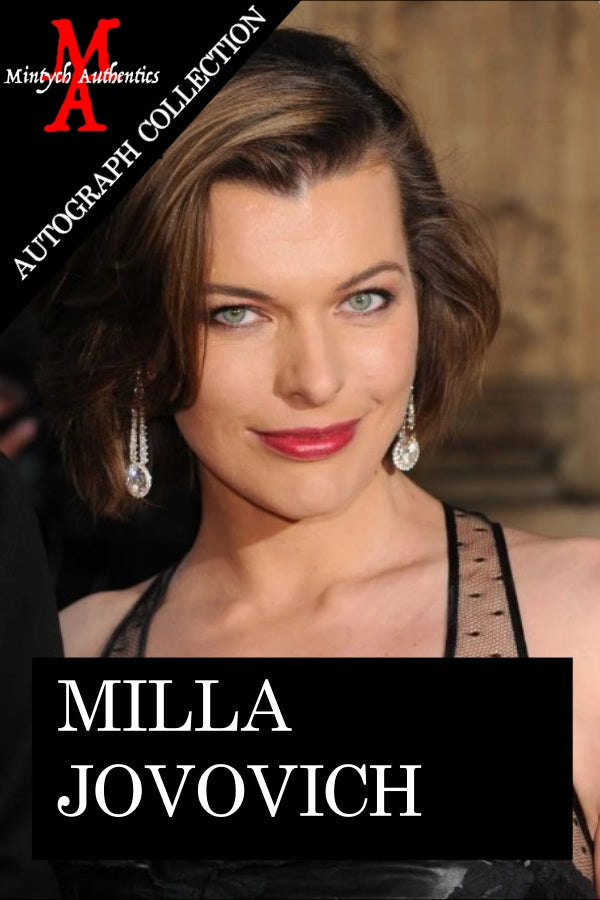 Milla Jovovich Autograph Collection – Mintych Authentics