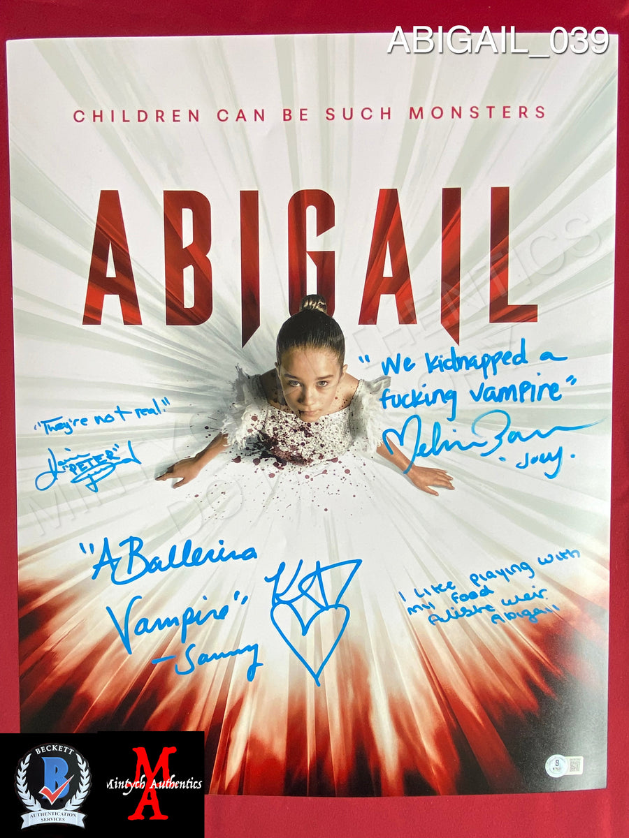 ABIGAIL_039 - 16x20 Photo Autographed By Alisha Weir, Kevin Durand, Me – Mintych Authentics