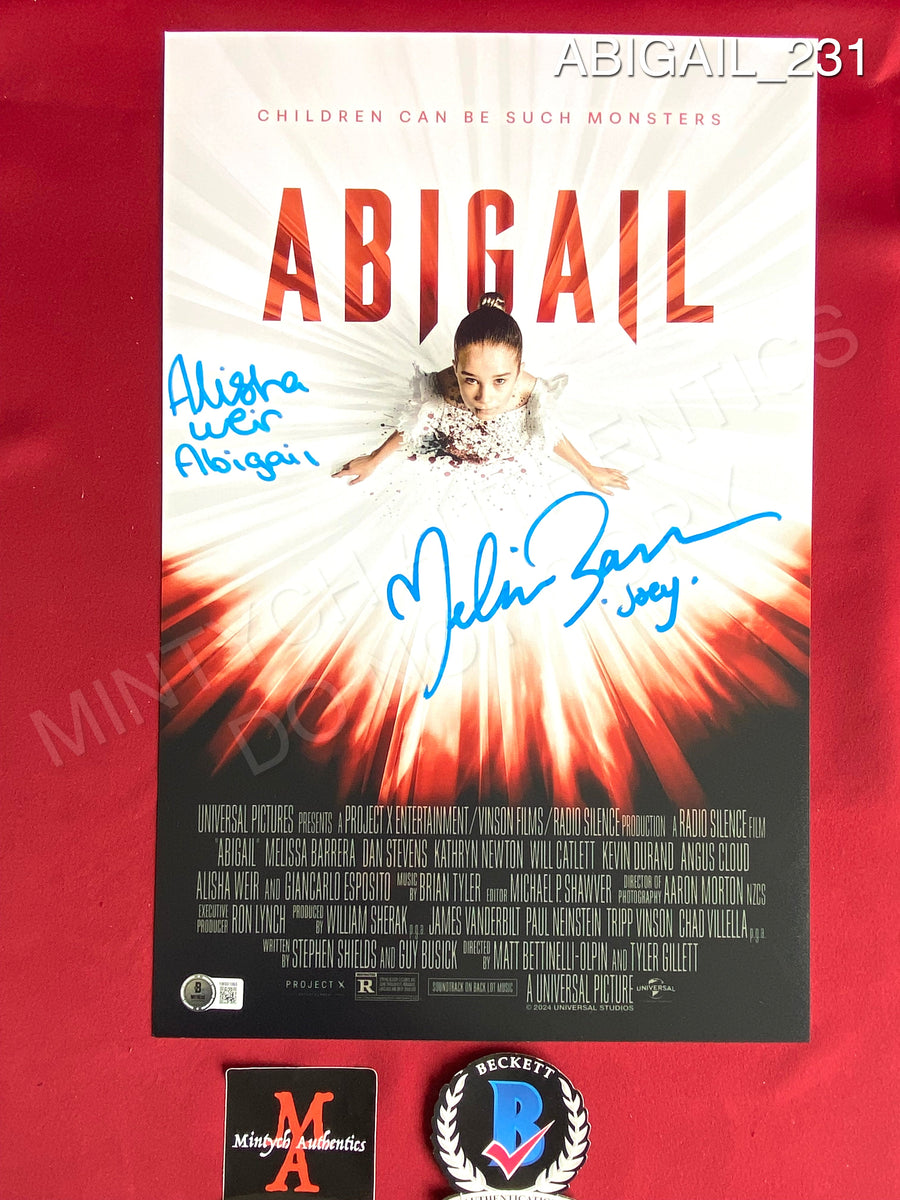 ABIGAIL_231 - 11x17 Photo Autographed By Alisha Weir & Melissa Barrera – Mintych Authentics
