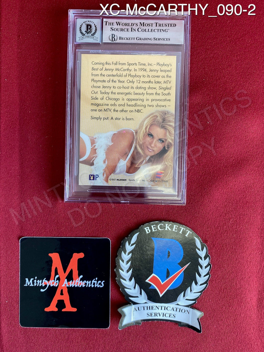 XC-McCARTHY_090 - 1998 Playboy Best Of Jenny McCarthy Promo #P Jenny M – Mintych Authentics