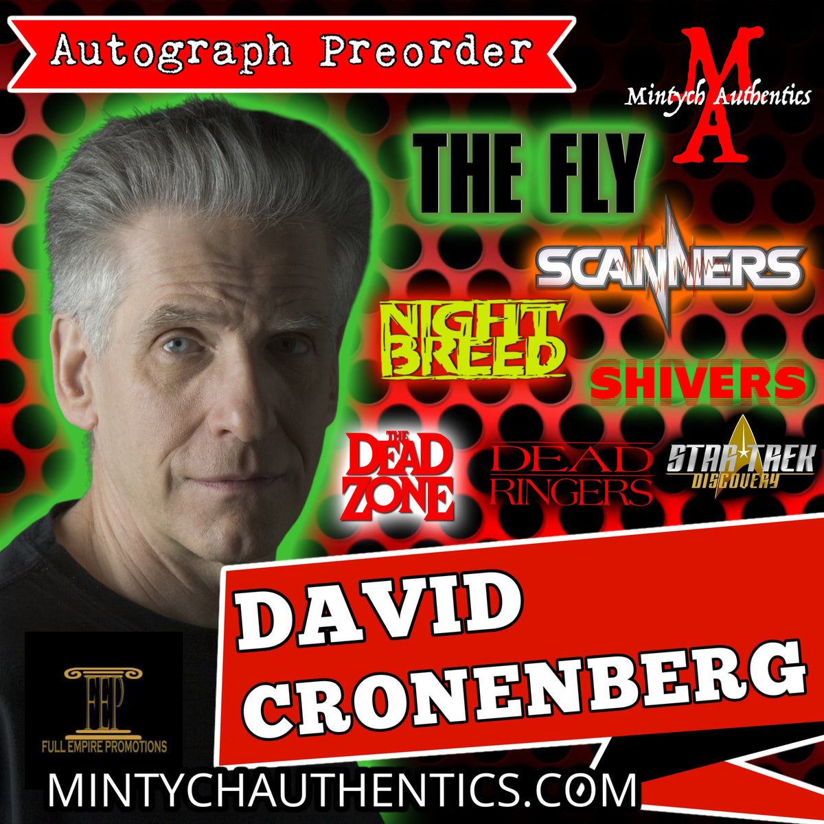 David Cronenberg Autograph Preorder – Mintych Authentics