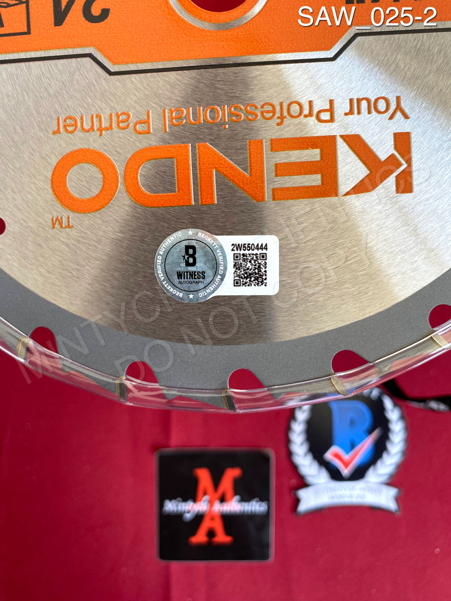 SAW_025 - 7" Real Saw Blade Silver 7" Real Saw Blade Autographed By To ...