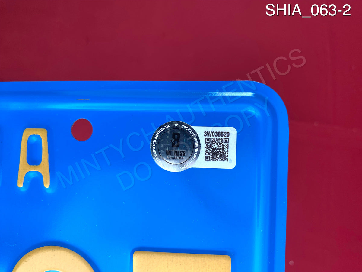 SHIA_063 - Transformers Bumblebee 489 PCE License Plate Autographed By ...