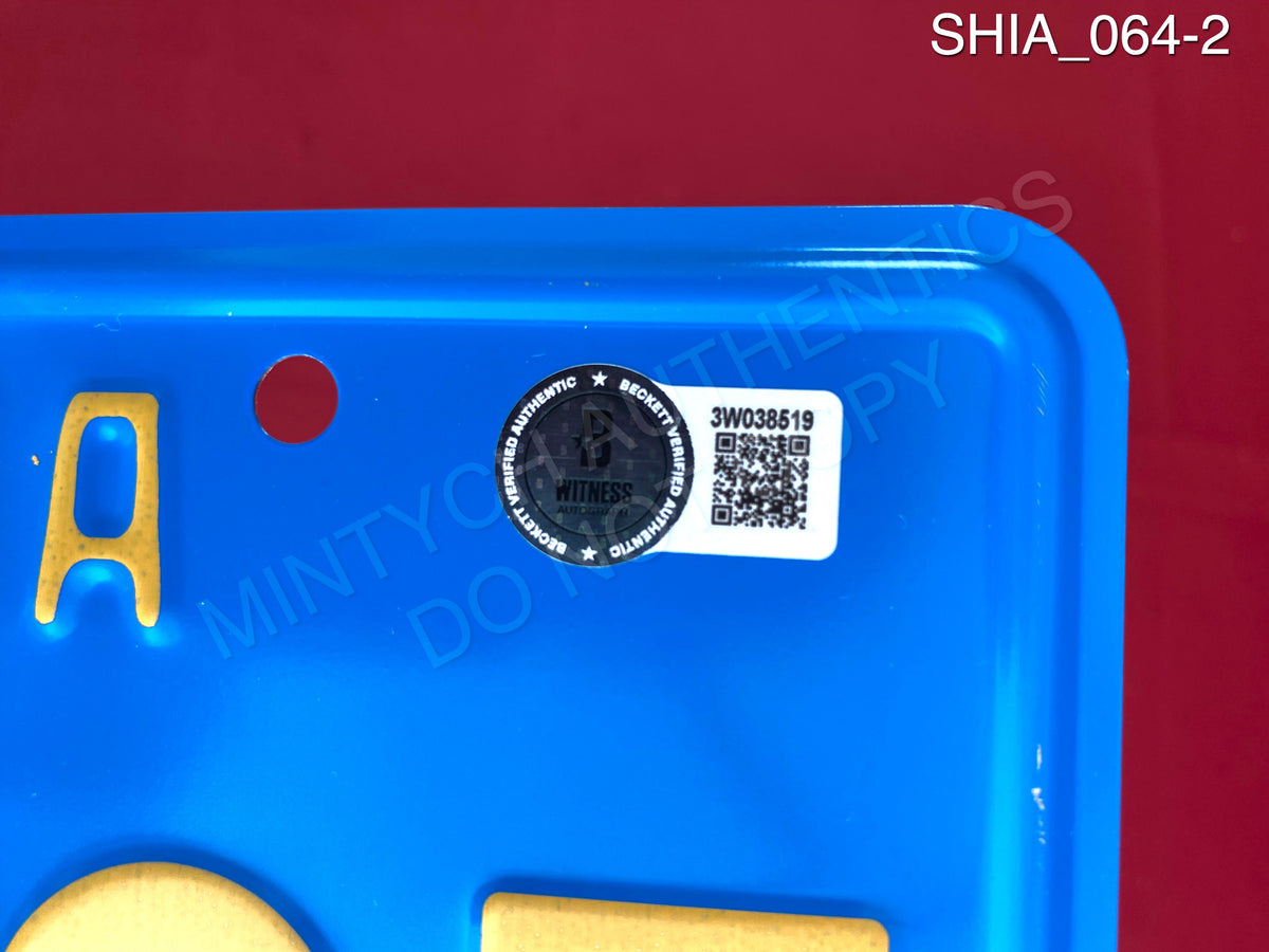 SHIA_064 - Transformers Bumblebee 489 PCE License Plate Autographed By ...