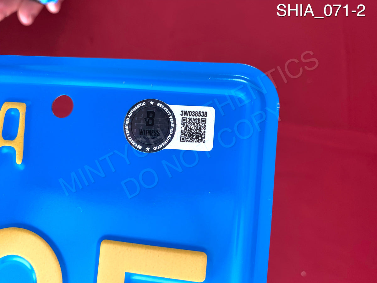 SHIA_071 - Transformers Bumblebee 489 PCE License Plate Autographed By ...