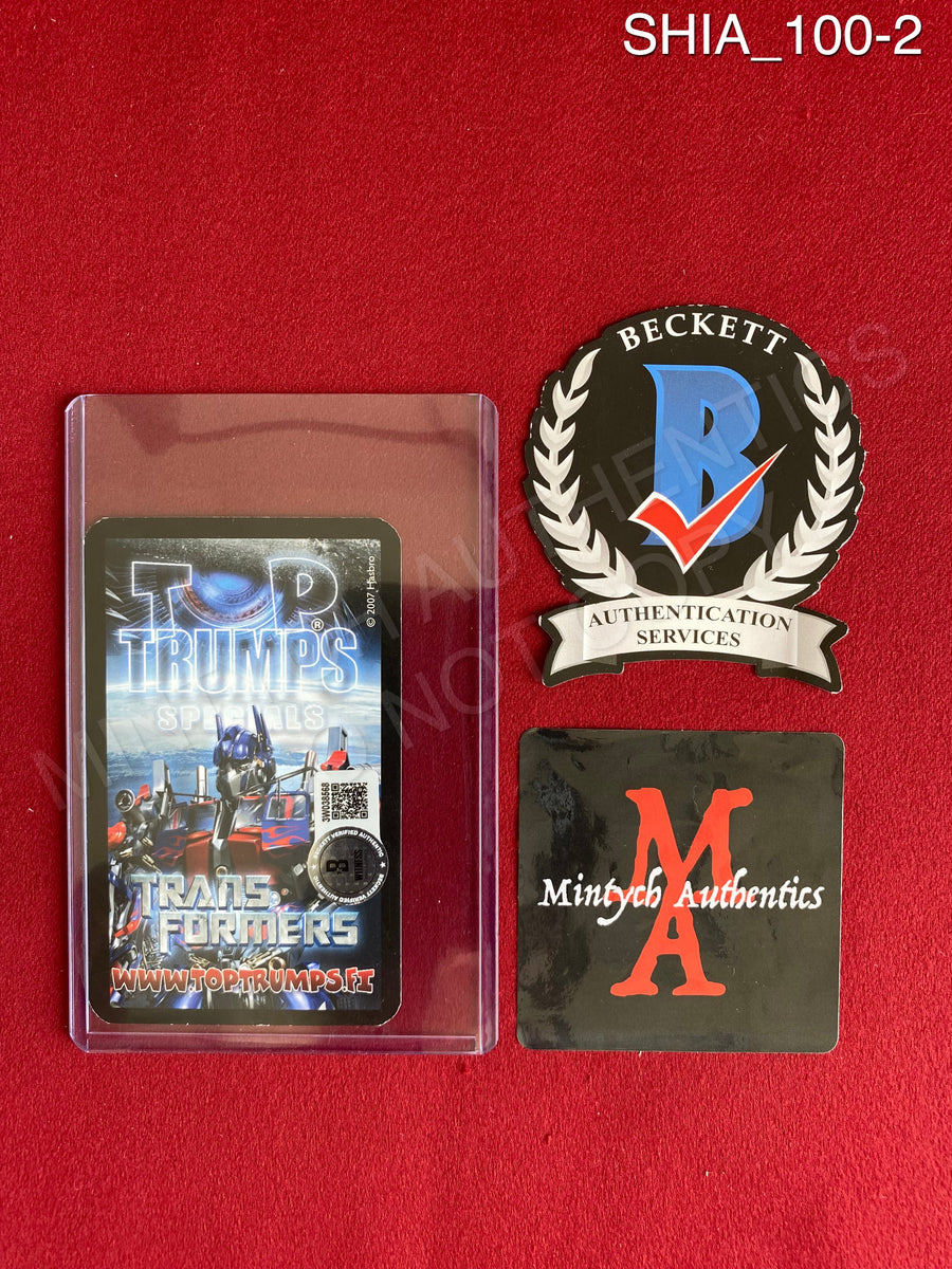 SHIA_100 - Sam Witwicky Top Trumps Special Trading Card Autographed By ...