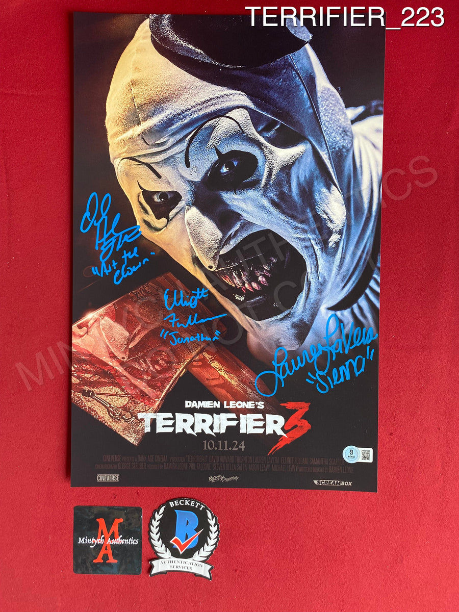 TERRIFIER_223 - 11x17 Photo Autographed By Daivid Howard Thornton, Lau ...